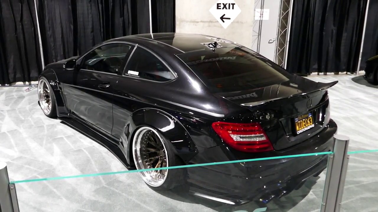 Custom Black Mercedes Benz C63 AMG - WIDEC63 - 2018 LA Auto Show, Los ...