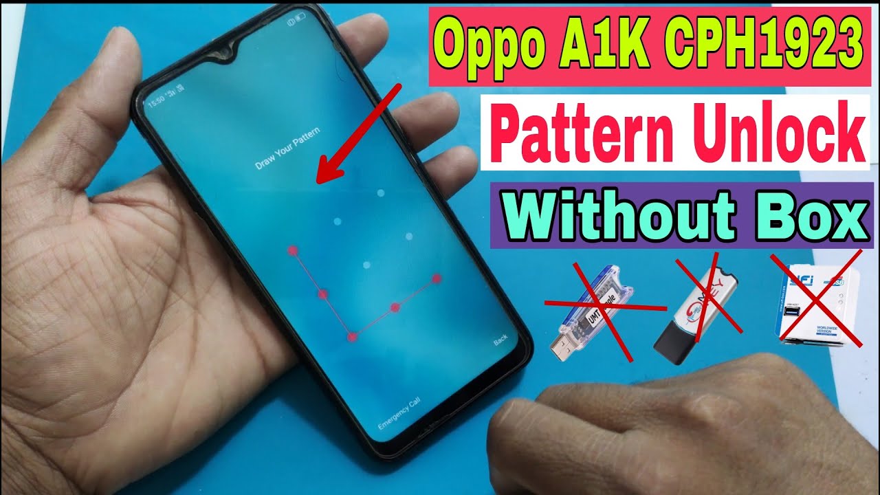 Oppo A1K CPH1923 Pattern Unlock | Without Box | SP Flash Tool Se ...