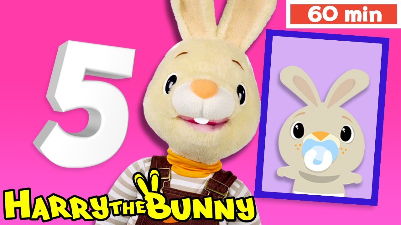 Baby Learning First Words w Harry the Bunny | Numbers, Prepositions ...