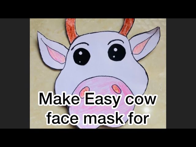 Cow Face Mask Drawing Easy
