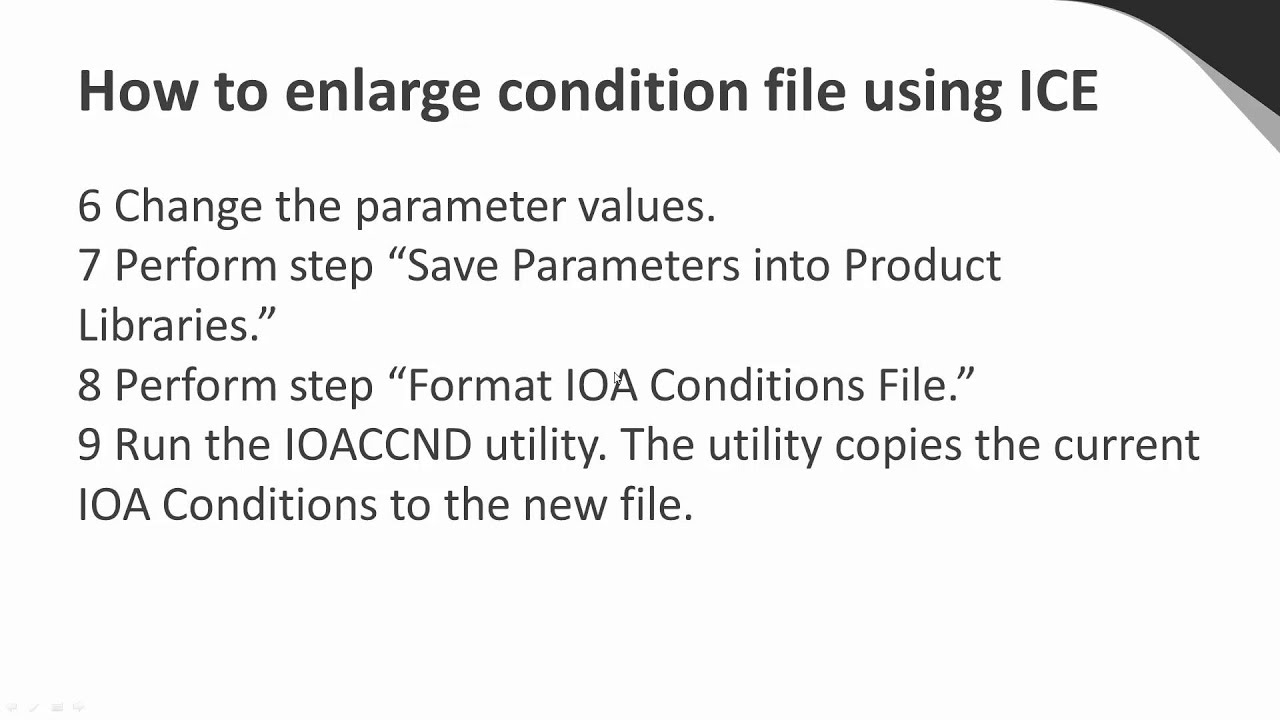 How to enlarge the IOA condition file - YouTube