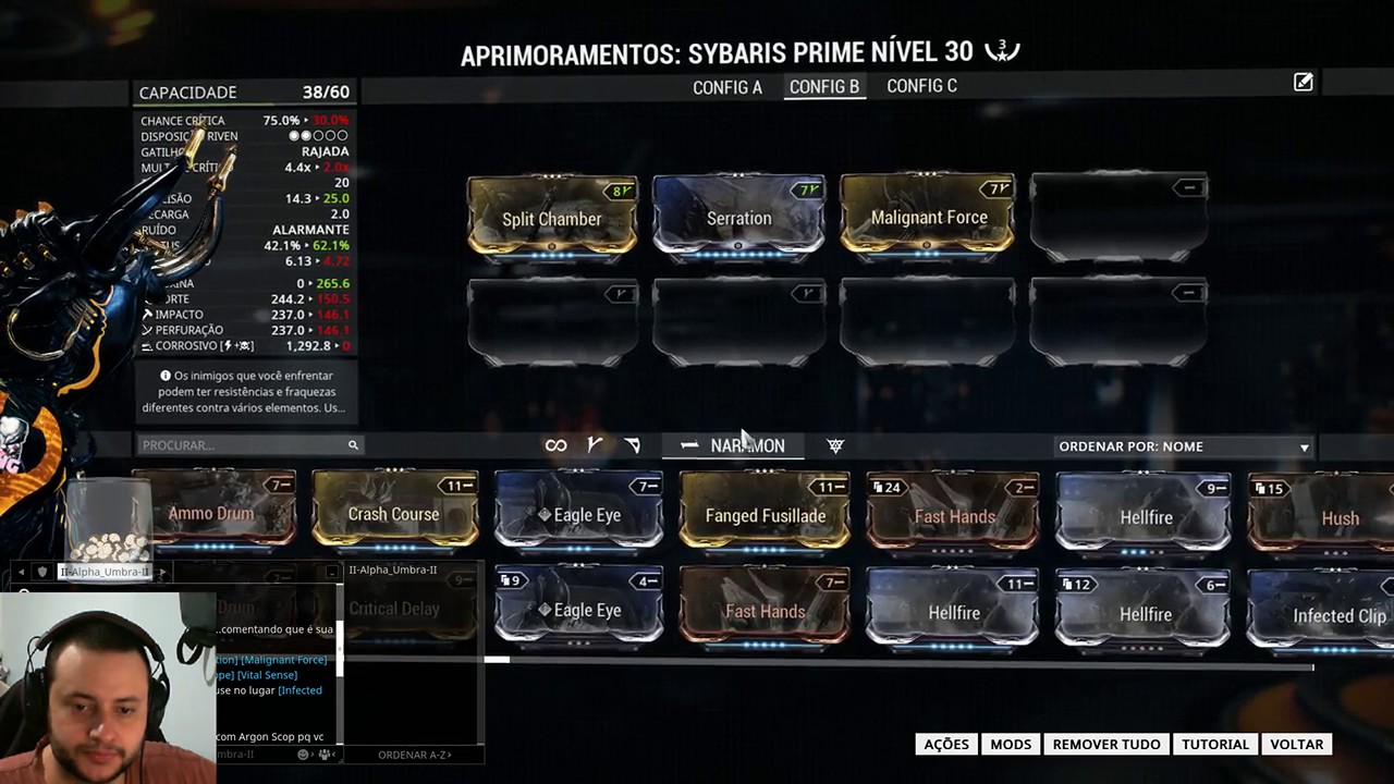 [Warframe] Build Sybaris Prime - por Alpha_Umbra - YouTube