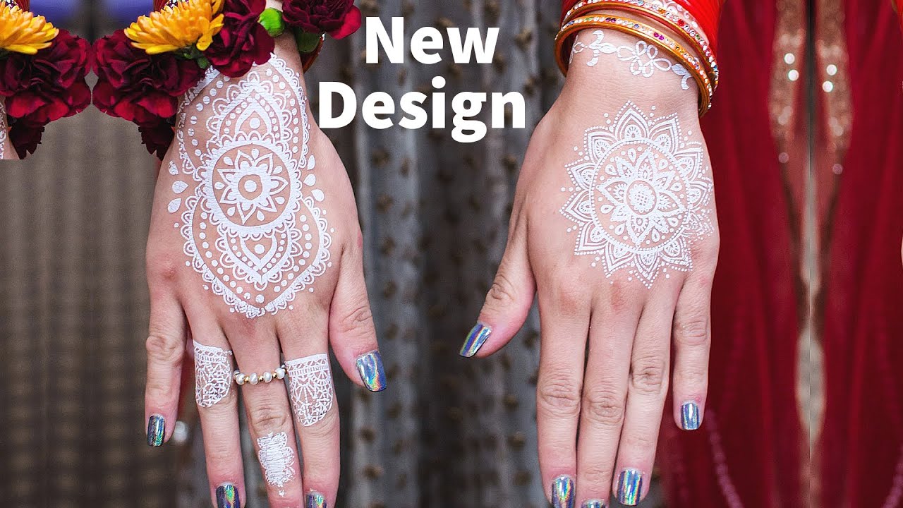 White Henna | White Mehndi | Beautiful White Mehndi Design / Alia ...