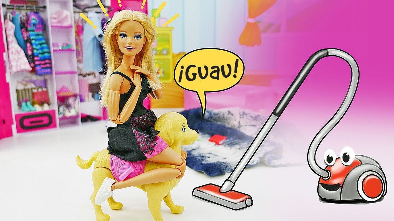 ¡El perro de Barbie destruye la casa! Muñecas Barbie en español. Vídeos ...