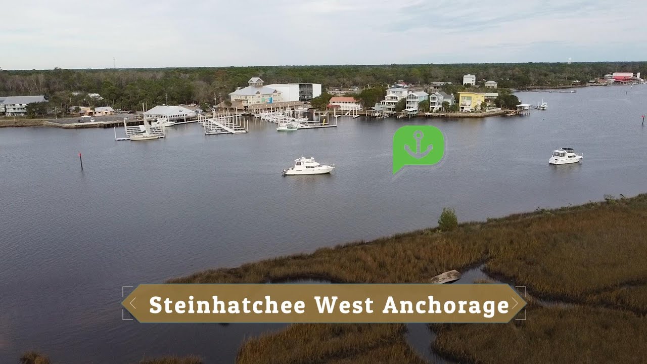 Steinhatchee West Anchorage Aerial on the Great Loop - YouTube