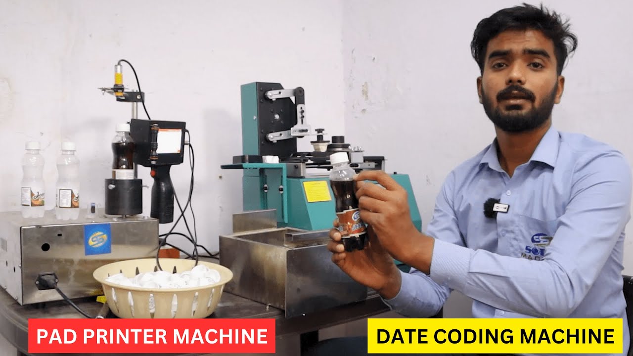 Automatic MRP, Date, Serial Number / Pad Printing Machine - YouTube