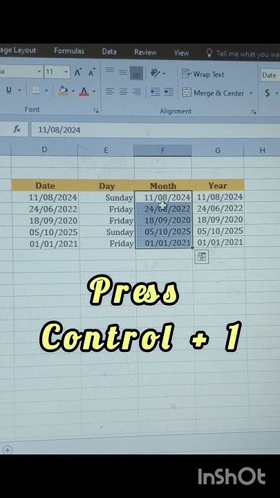 Day Month Year From Date Excelworld Exceltips Exceltech Exceltutorial Youtubeshorts 1392