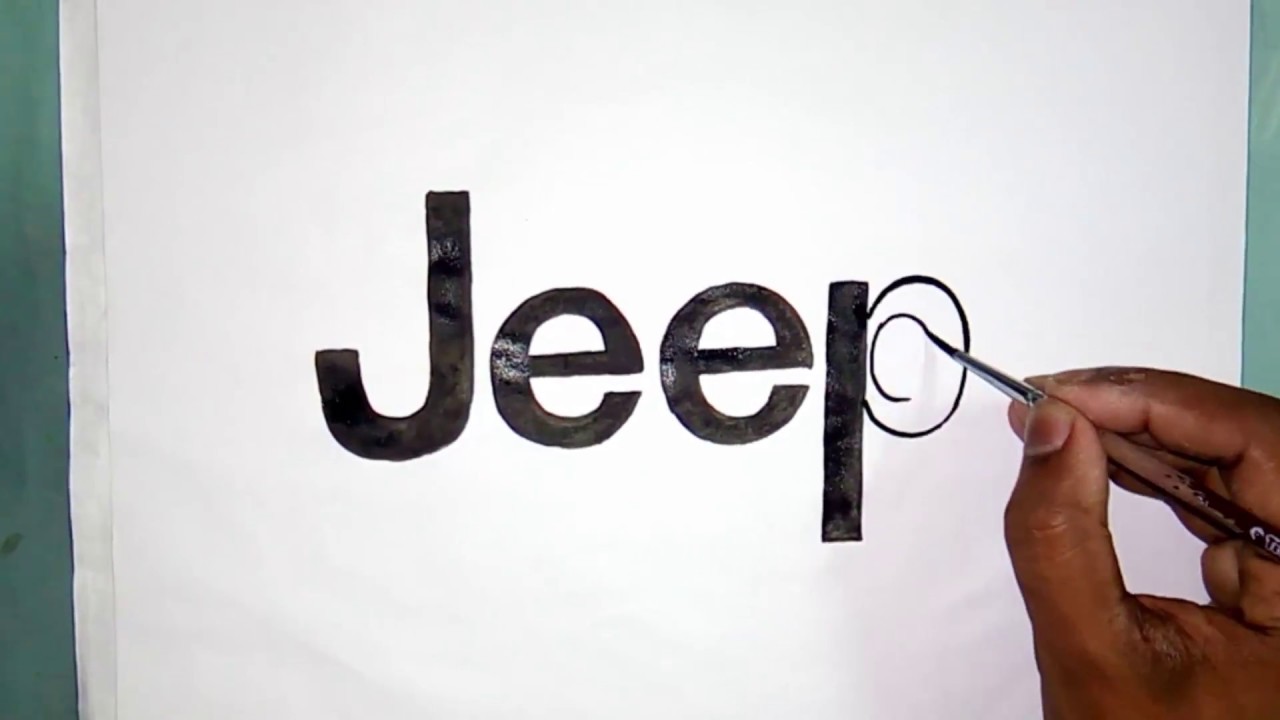 How to draw the Jeep logo (logo drawing) - YouTube