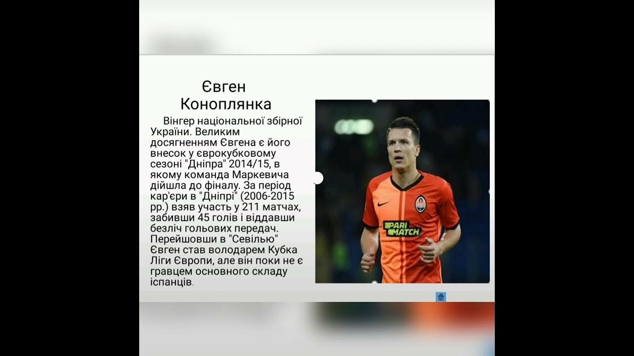 Видатні футболісти України Youtube