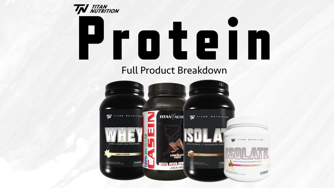 Titan Nutrition Proteins Explained! Whey, Isolate, Vegan & More! - YouTube