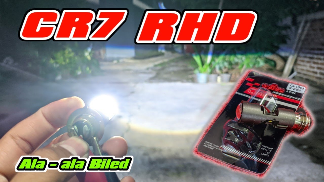 Lampu LED CR7 RHD H6 Motor bebek matic Honda Yamaha suzuki - YouTube