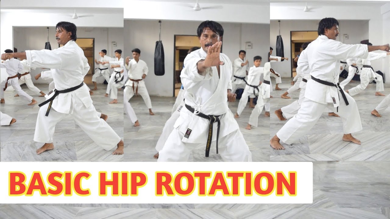 KARATE BASIC HIP ROTATION ! PUNCH & BLOCKS ! CHAMPION FIGHTER - YouTube