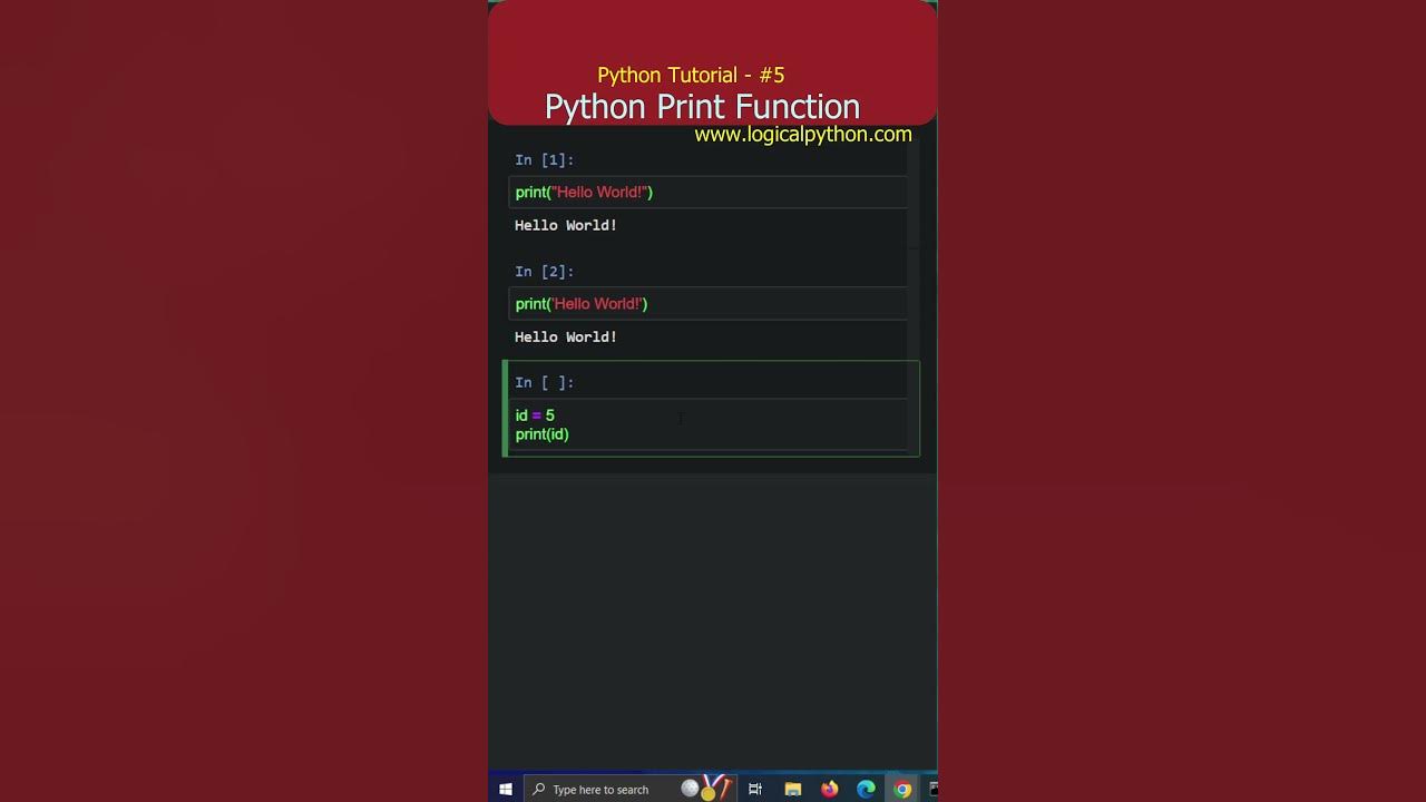 Python Print Function Python Tutorial 5 Youtube