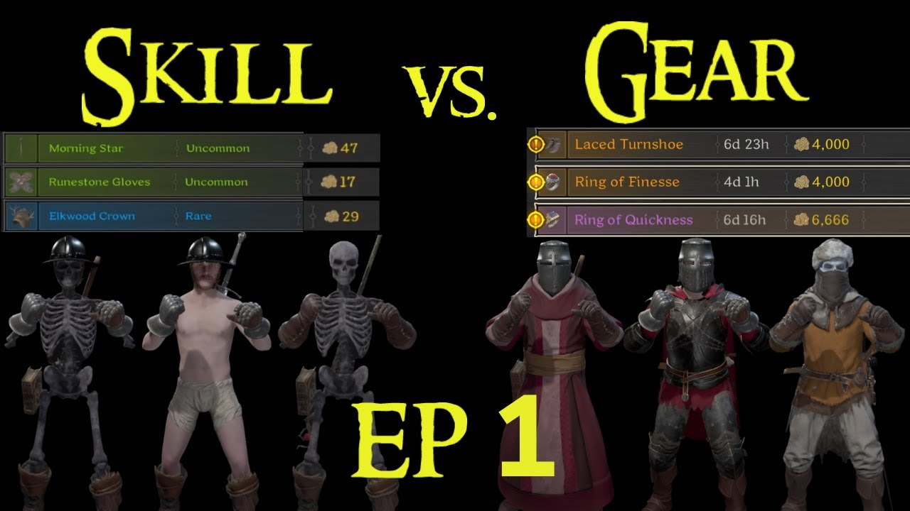 200g Kits vs. Geared Players. EP1: Cleric, Fighter, Wizard, Druid ...