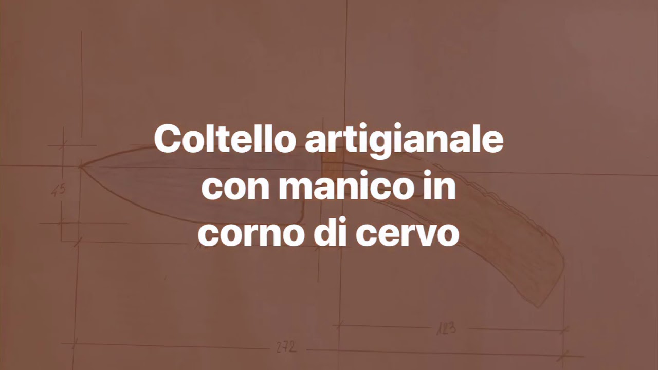 Coltello manico in corno di cervo - YouTube