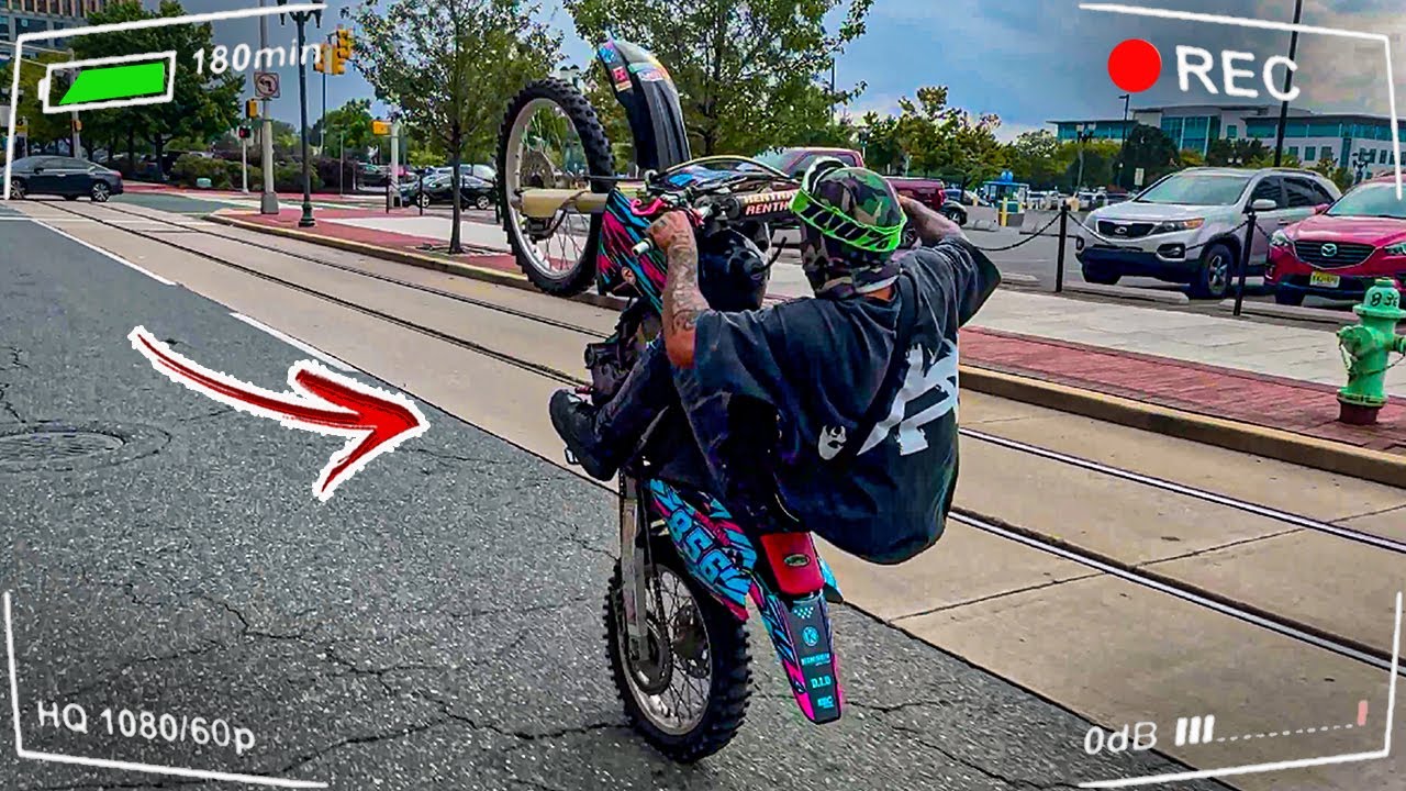 Honda crf150rb wheelie through The Hood (No Panic Zone) *MUST WATCH* - YouTube