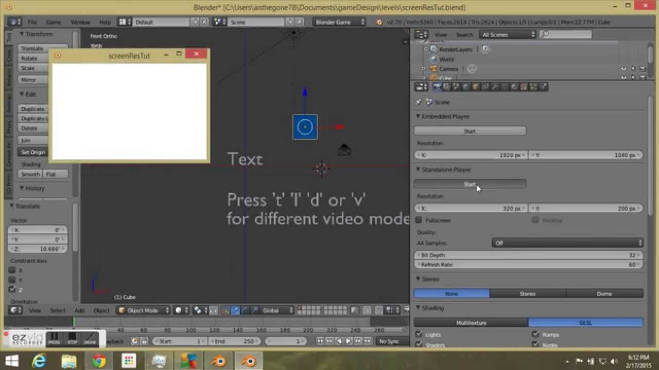 Blender Screen Resolution Demo - YouTube