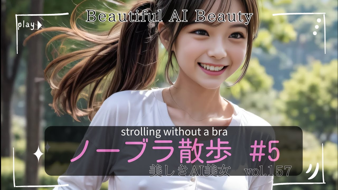 ノーブラ散歩 5 ／strolling Without A Bra【4k 美しきai美女 Beautiful Ai Beauty】vol