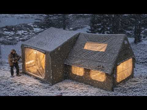 DONMUŞ GÖLDE ULTRA LÜKS KAR KAMPI