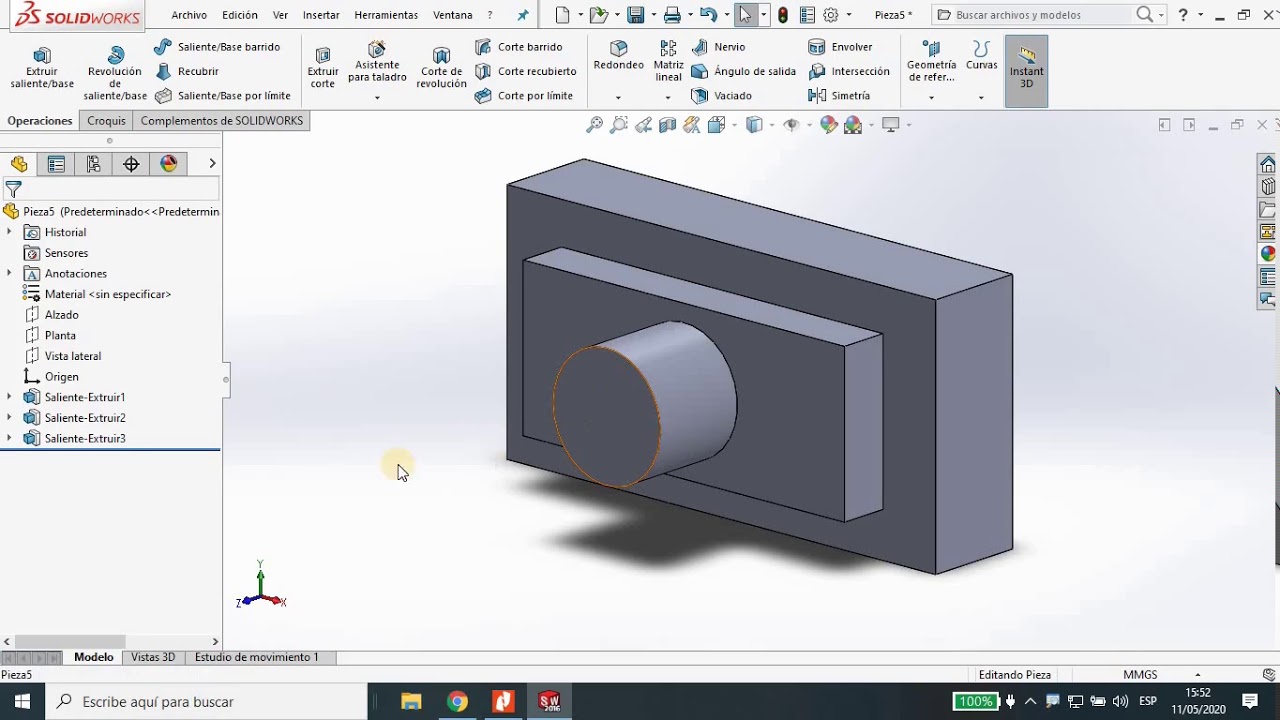 BASIC 1 Solidworks Sketch - YouTube