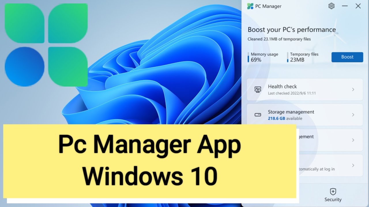 Microsoft PC Manager App for Speed-up & protection | Download - YouTube