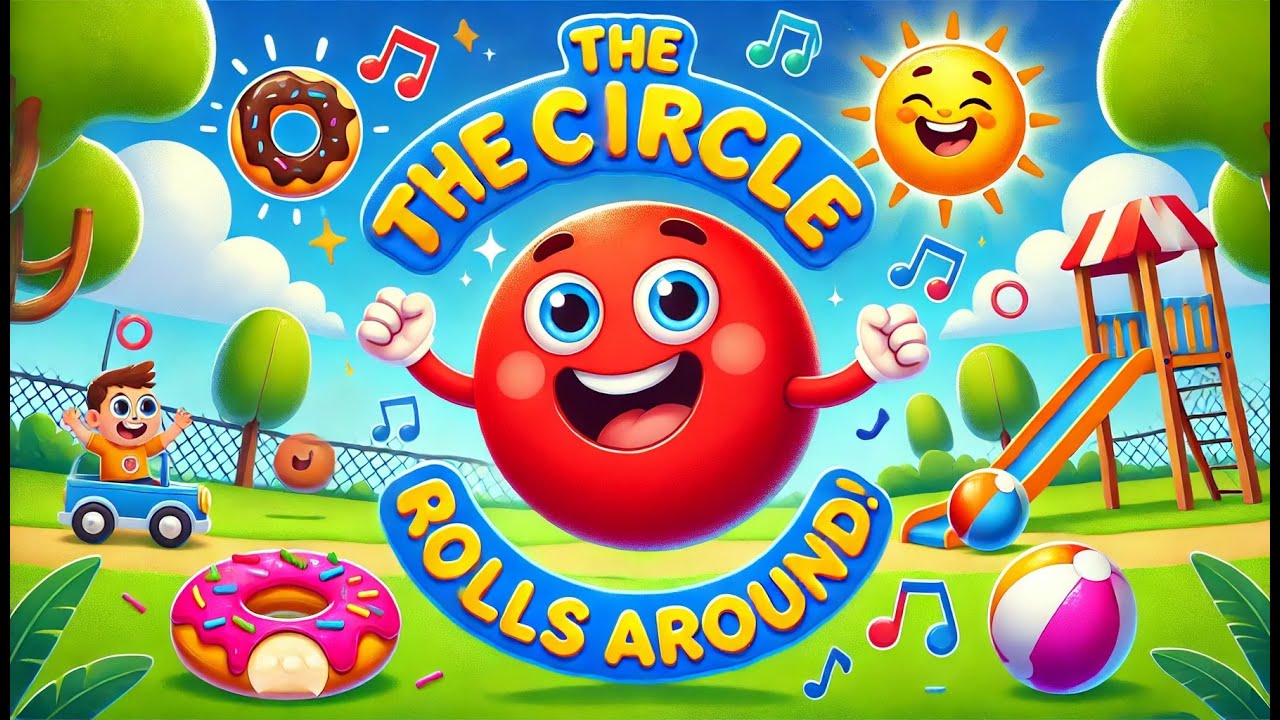 🎶 The Circle Rolls Around | Fun Shapes Song for Kids! 🟢 - YouTube