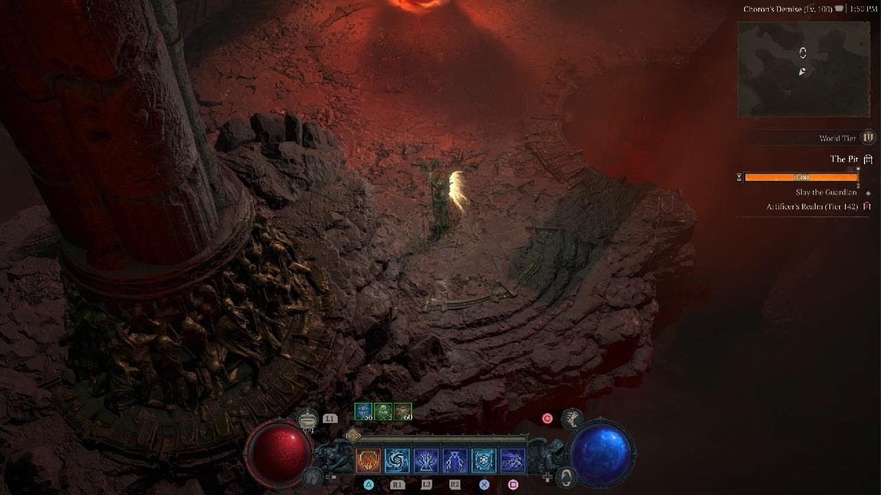 Diablo IV Pit142 cleared using Mekuna Lightning spear build - YouTube