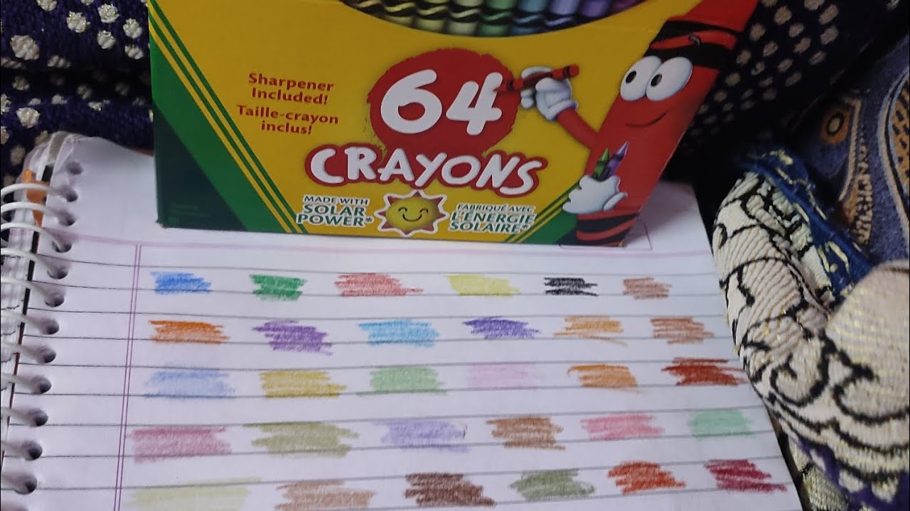 Unboxing Crayola Crayon 64-pack Box!🖍️📦 - YouTube
