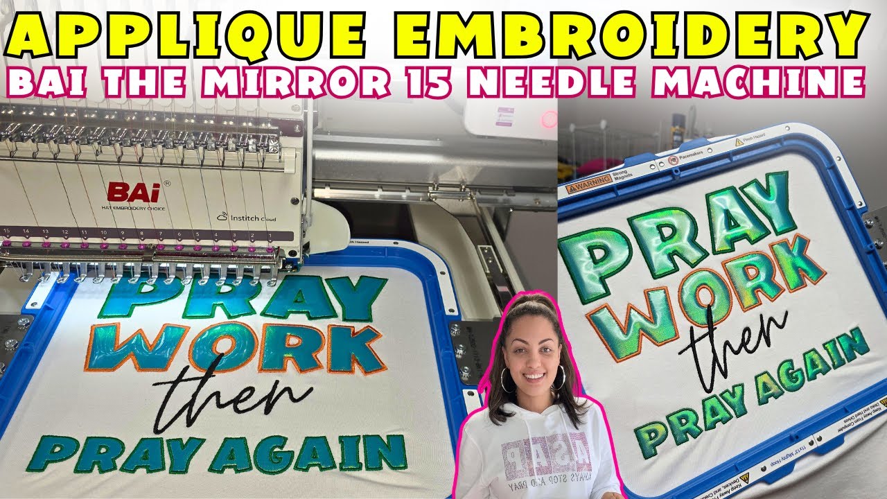 How To Applique | Embroidery for Beginners FT. Bai The Mirror 15 Needle ...
