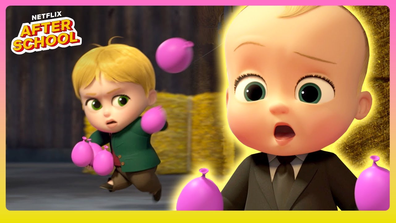 Water Balloon Fight! 🎈 The Boss Baby: Back in the Crib | Netflix After ...
