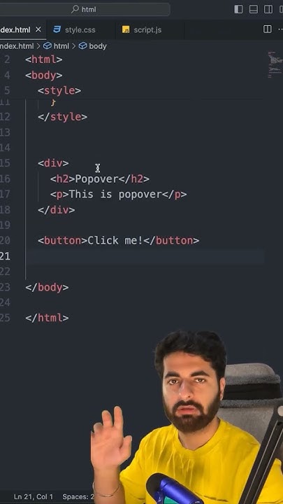 Popover In Html Coding Programming Html Javascript Css Shorts
