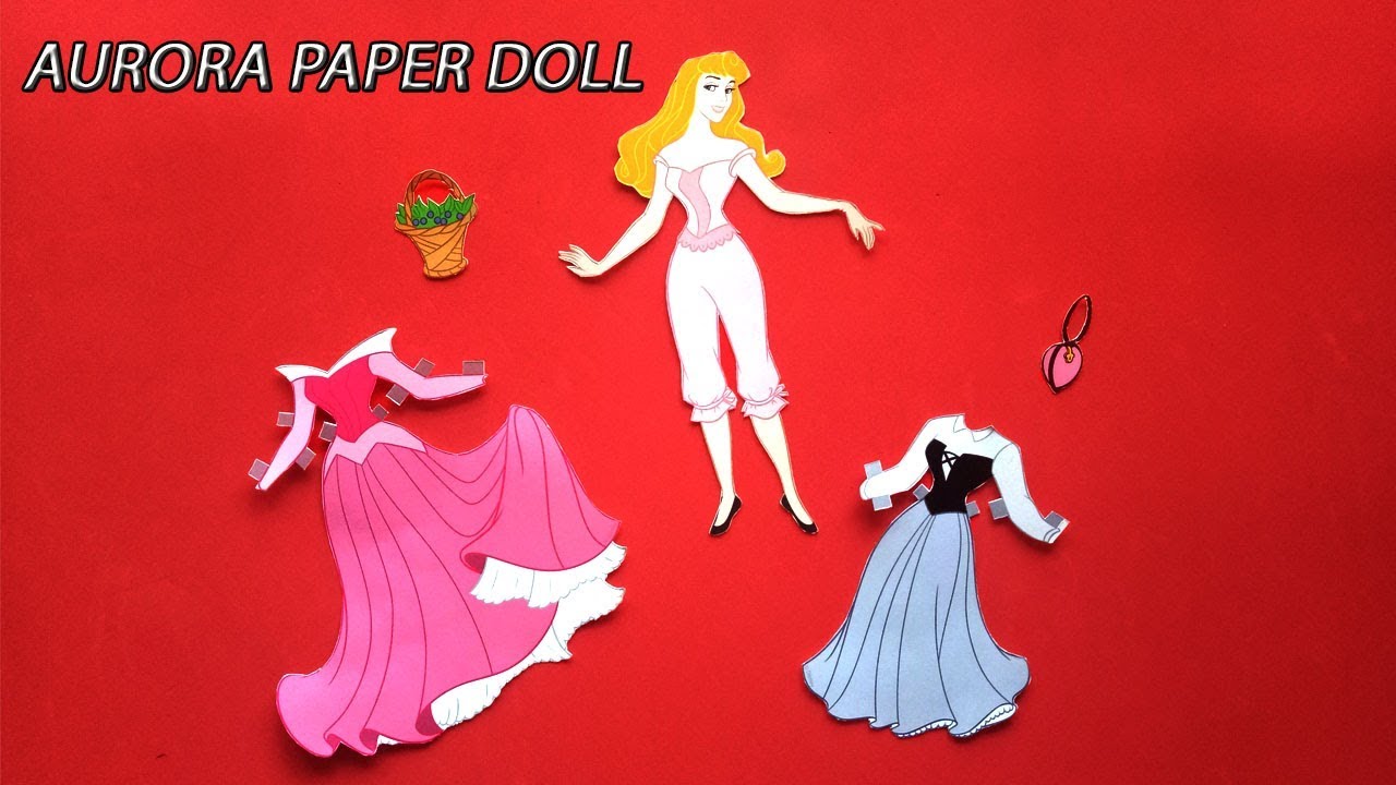DISNEY PRINCESS : How To Make Aurora Paper Doll Part 2 For Kids From ...