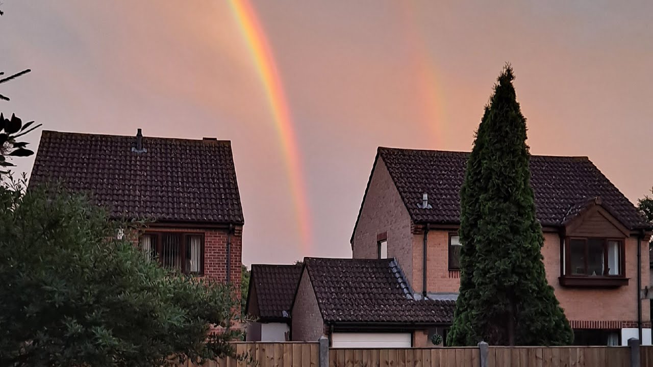 Double rainbow and EasyJet flyover 20220619 - YouTube