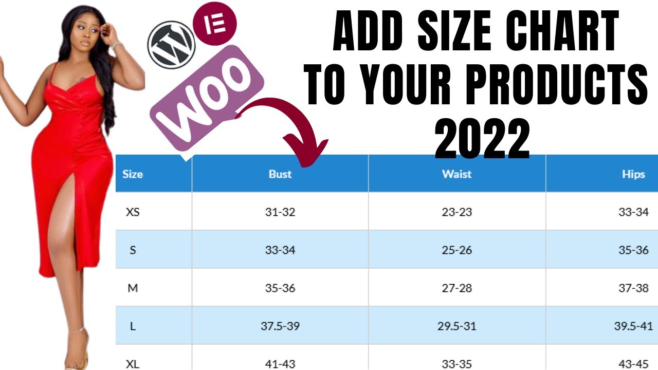 HOW TO CREATE PRODUCT SIZE CHART FOR WORDPRESS STORE IN 2022 - YouTube