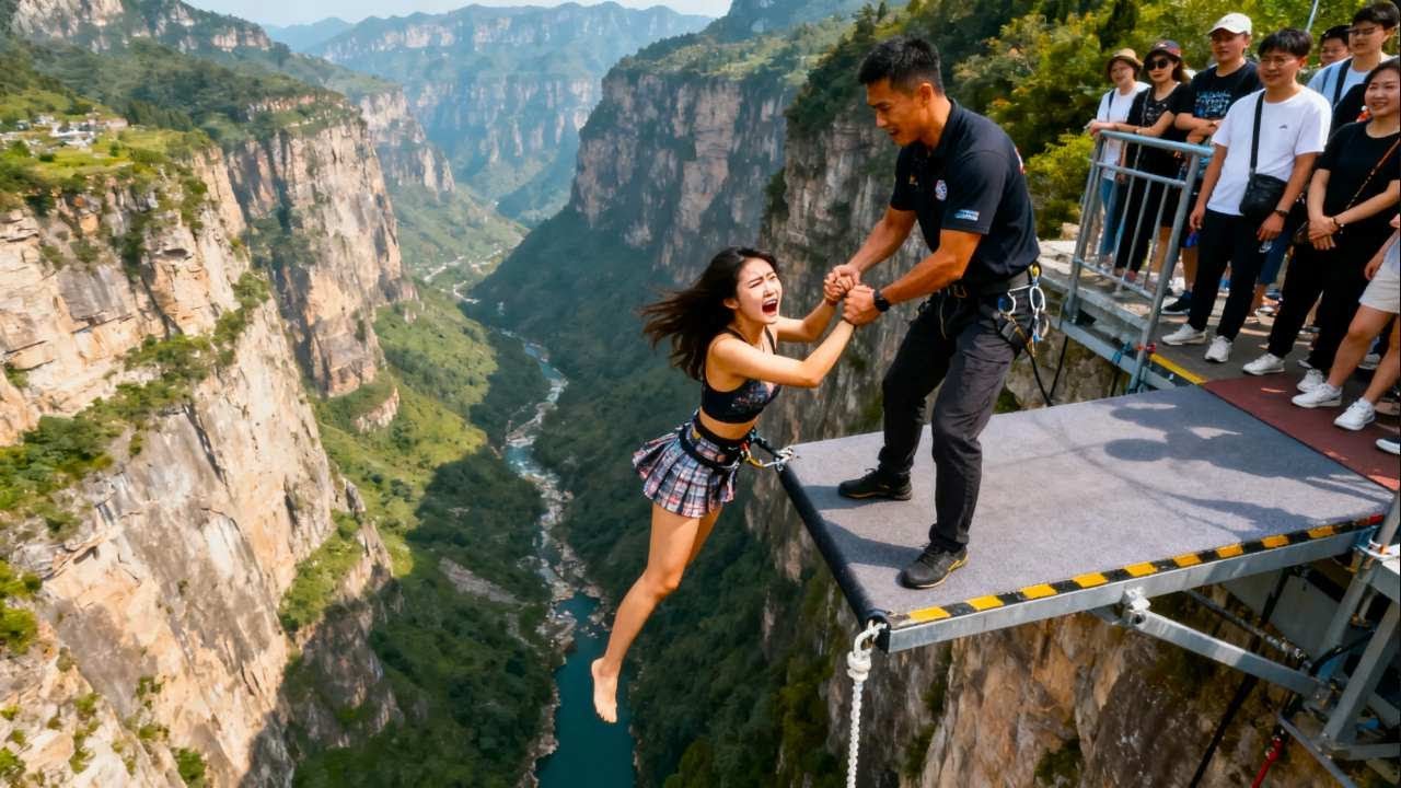 Bungee Jumping With Rope In Beautiful Place:Asmr Bungee Jumping - YouTube