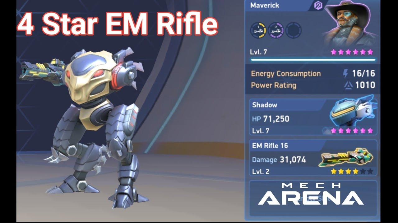 How is 4 star (****) EM Rifle? Mech Arena - YouTube