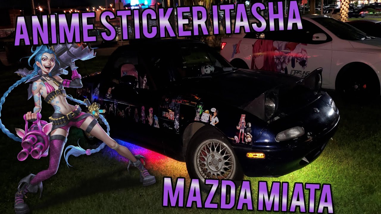 Anime Sticker Itasha 痛車 | Mazda Miata MX-5 - YouTube