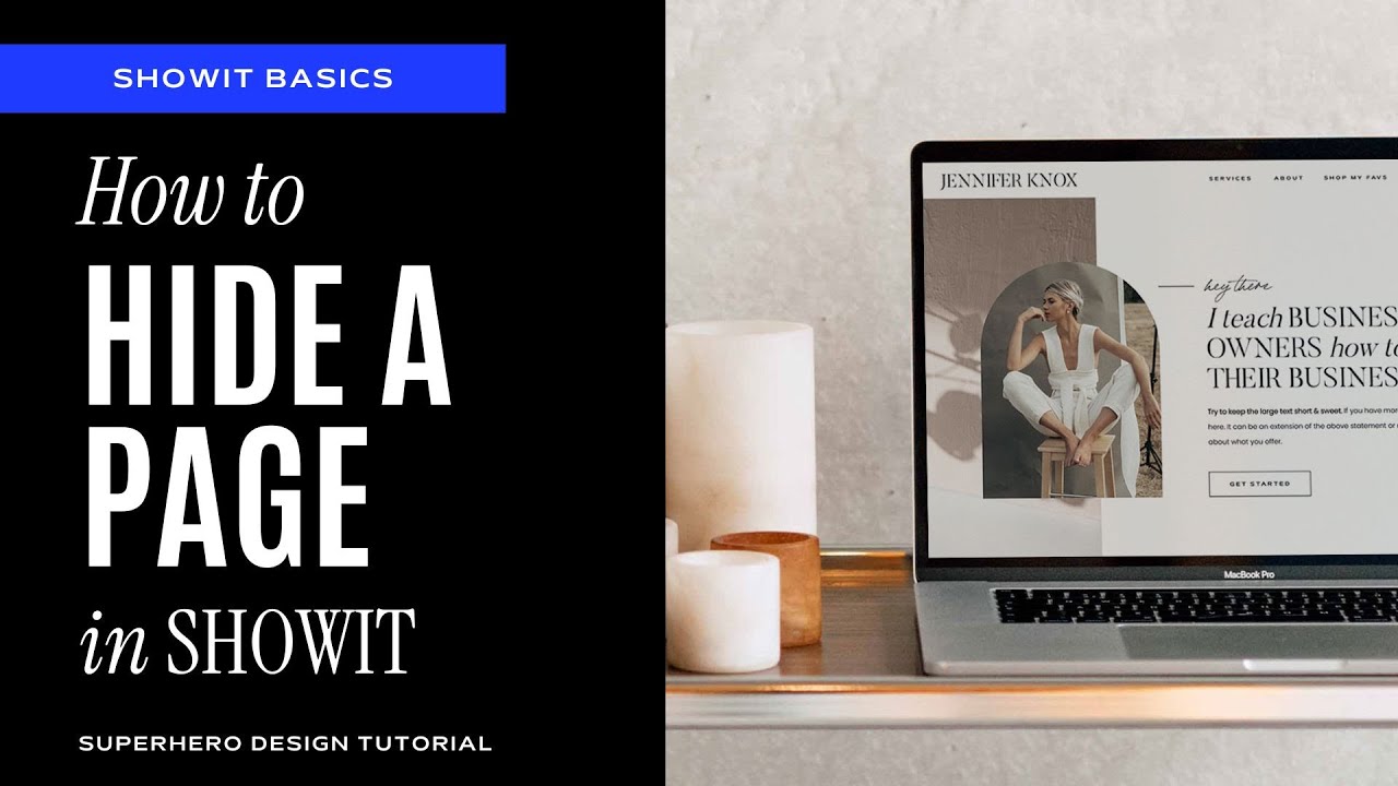 How to hide a page in Showit Easily - YouTube