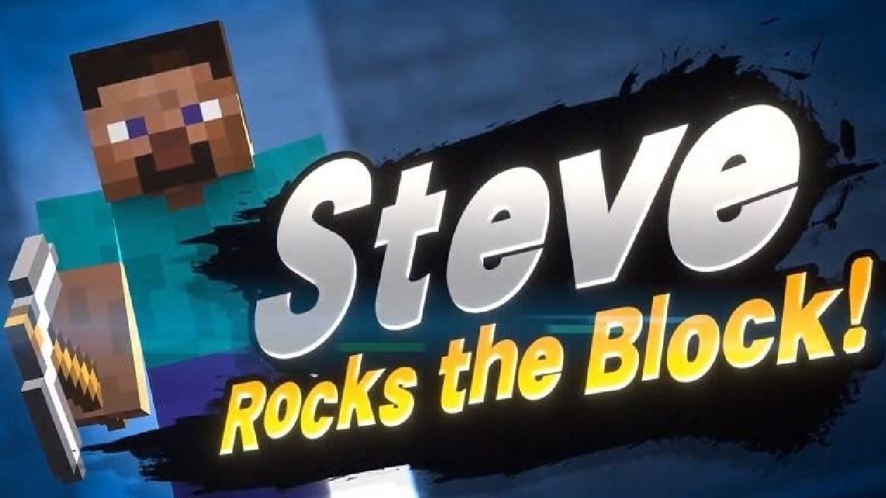 Steve ROCKS the BLOCK - Smash Bros. Reveal Trailer - Minecraft Steve ...