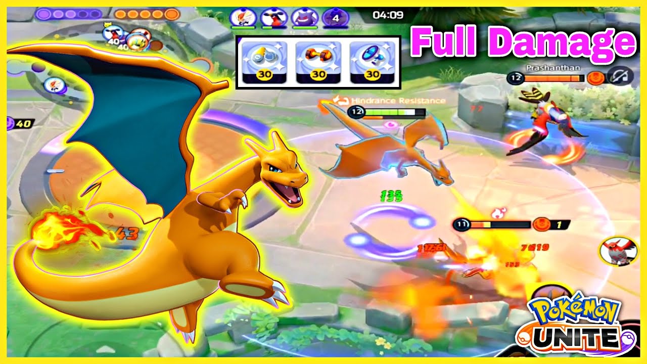 Rank 1 "CHARIZARD"🔥 Full Damage Best Build Gameplay | Pokemon Unite ...