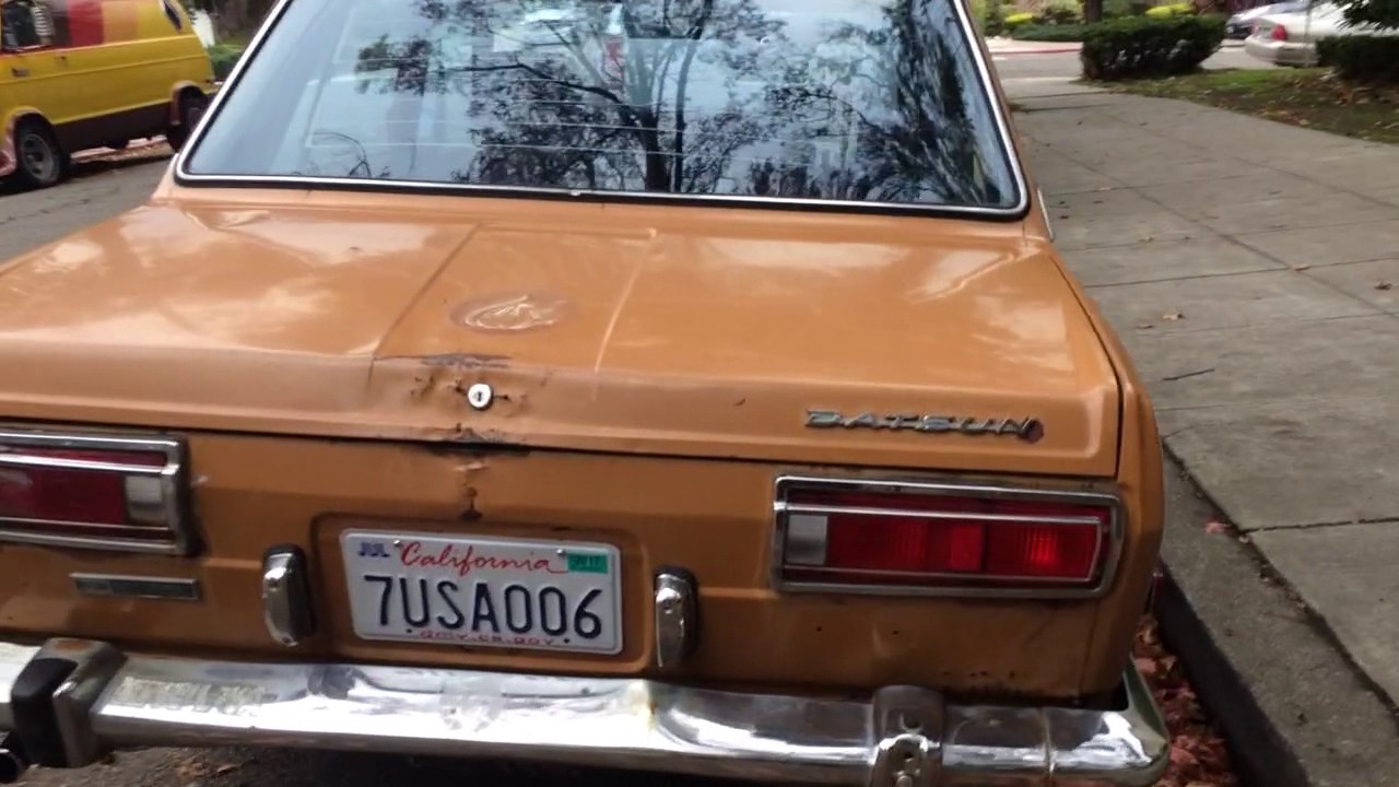 1972 Datsun 510 walk around with rust - YouTube