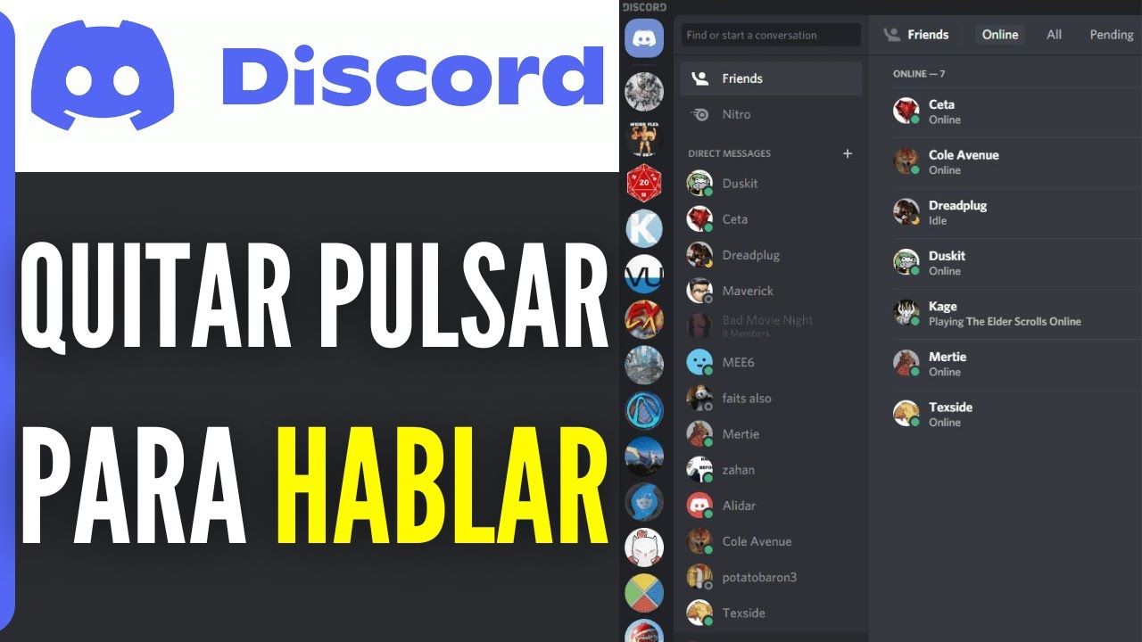Cómo QUITAR PULSAR para HABLAR en Discord | Tutorial (2025) - YouTube