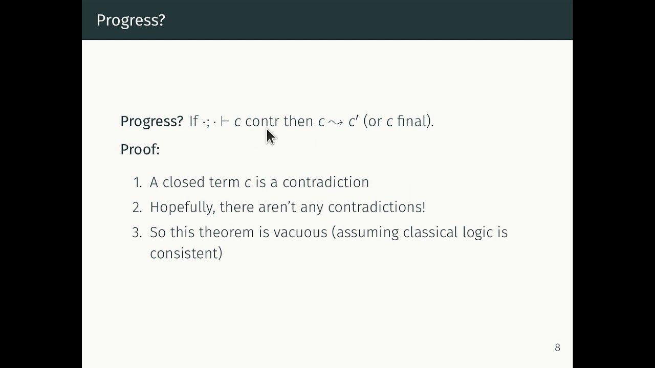 Lecture 10: Classical Logic and Continuations - YouTube