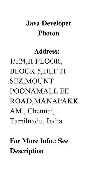 Photon hiring Java Developer - YouTube