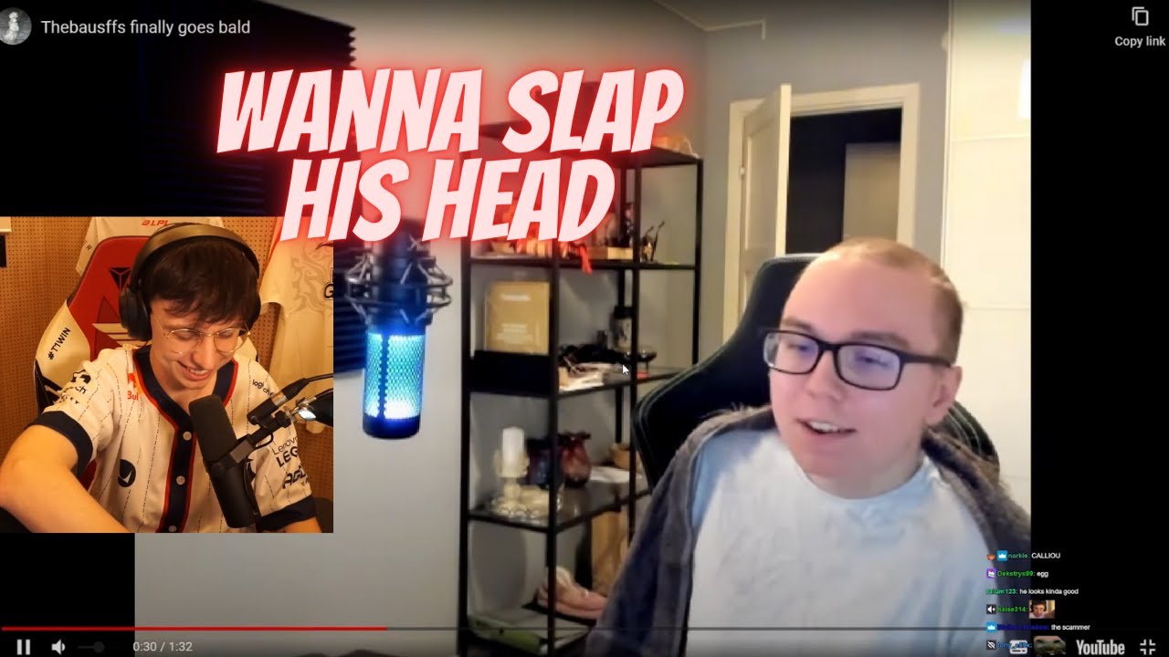Caedrel reacts TheBausffs goes bald | Reddit Recap 40 - YouTube