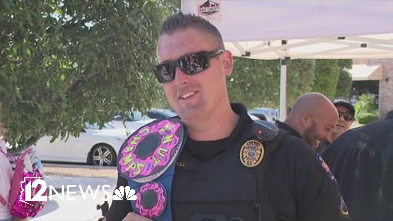 Valley cops celebrate National Donut Day with donut eating contest ...