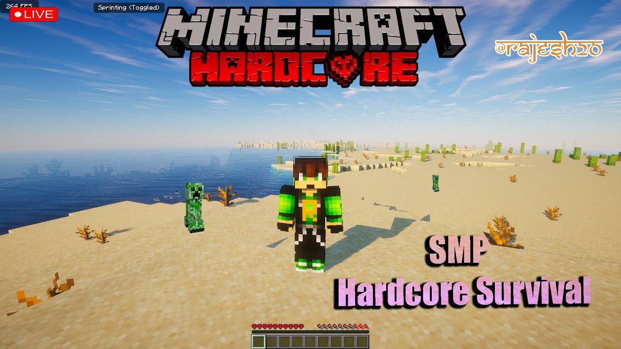 NEW SMP Hardcore Survival Minecraft DAY 02 #minecraftherobribesmp # ...