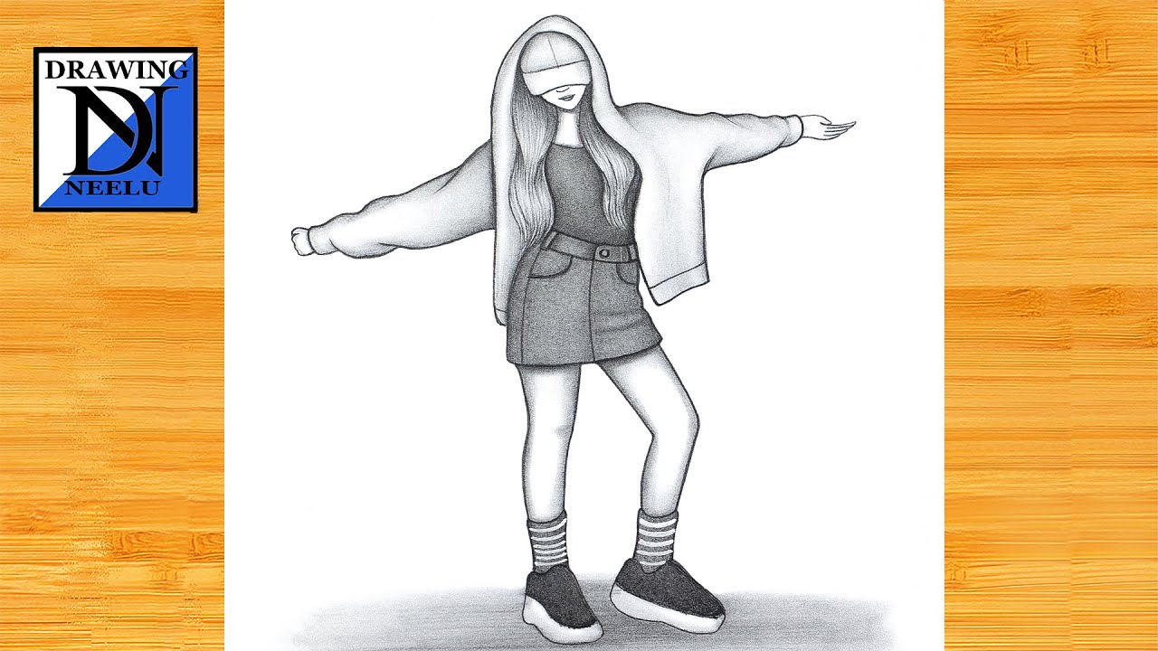 How to draw a Girl Attitude Pose || Pencil sketch tutorial || Drawing ...