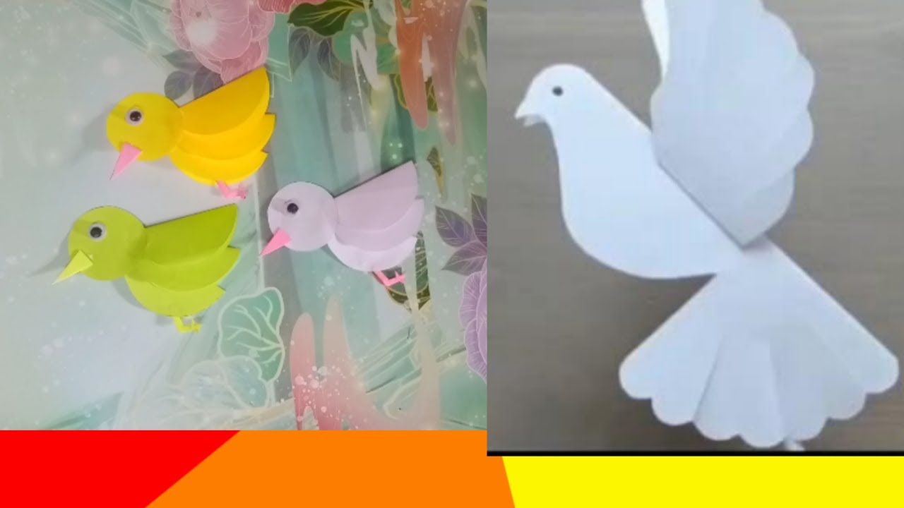 2Easy paper bird/Diy paper toy/Paper crafts/HP5GART/how to make simple ...