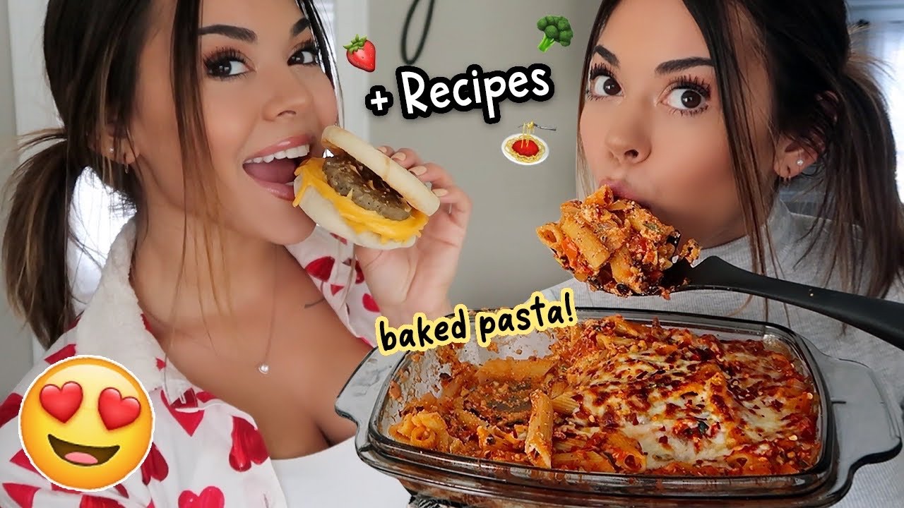 What I EAT & COOK in a day! (breakfast sandwich, baked pasta..) | Steph ...